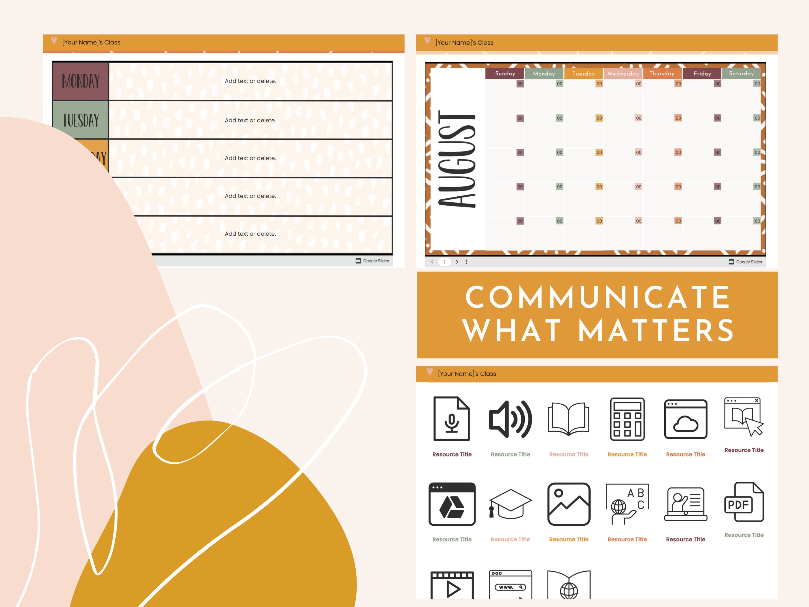 Boho Class Hub Website | Classroom Google Site, Digital Classroom ...