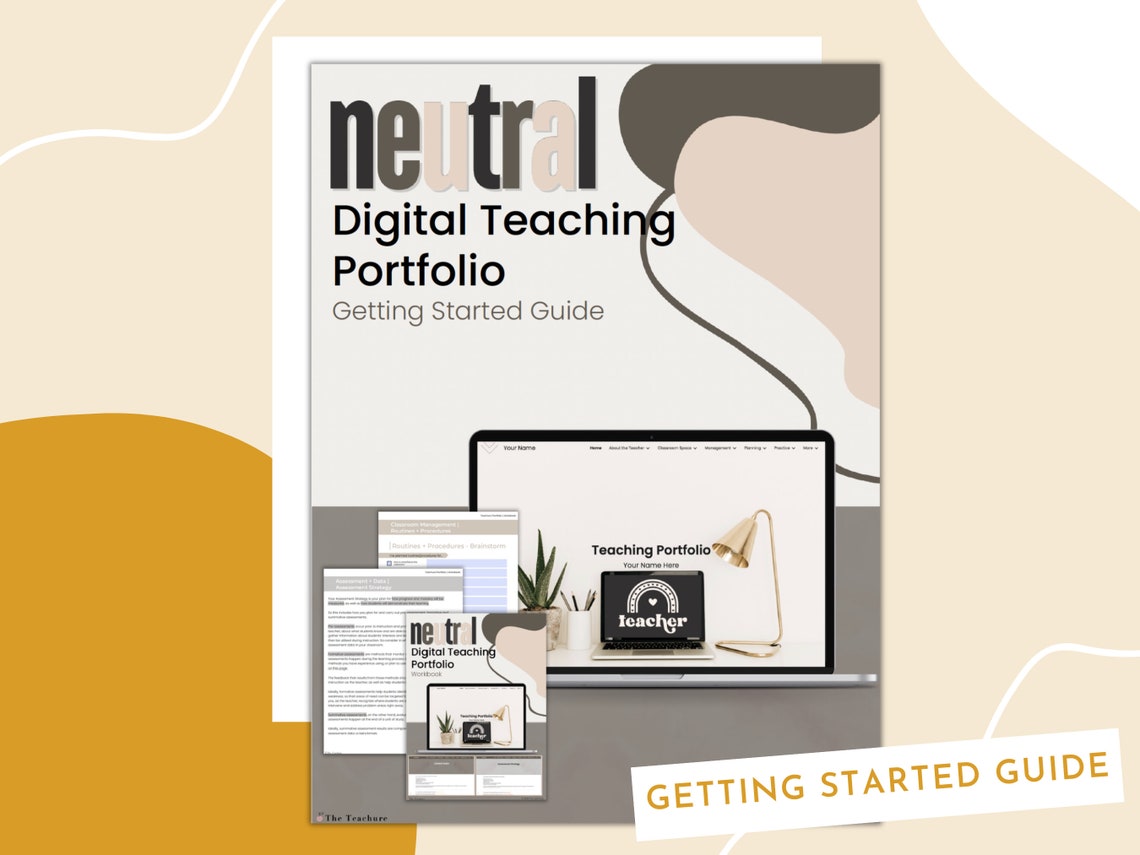Neutral | DELUXE Digital Teaching Portfolio - Teacher Portfolio Google ...