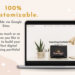 Boho Digital Teaching Portfolio Bundle | Google Site Template - Etsy