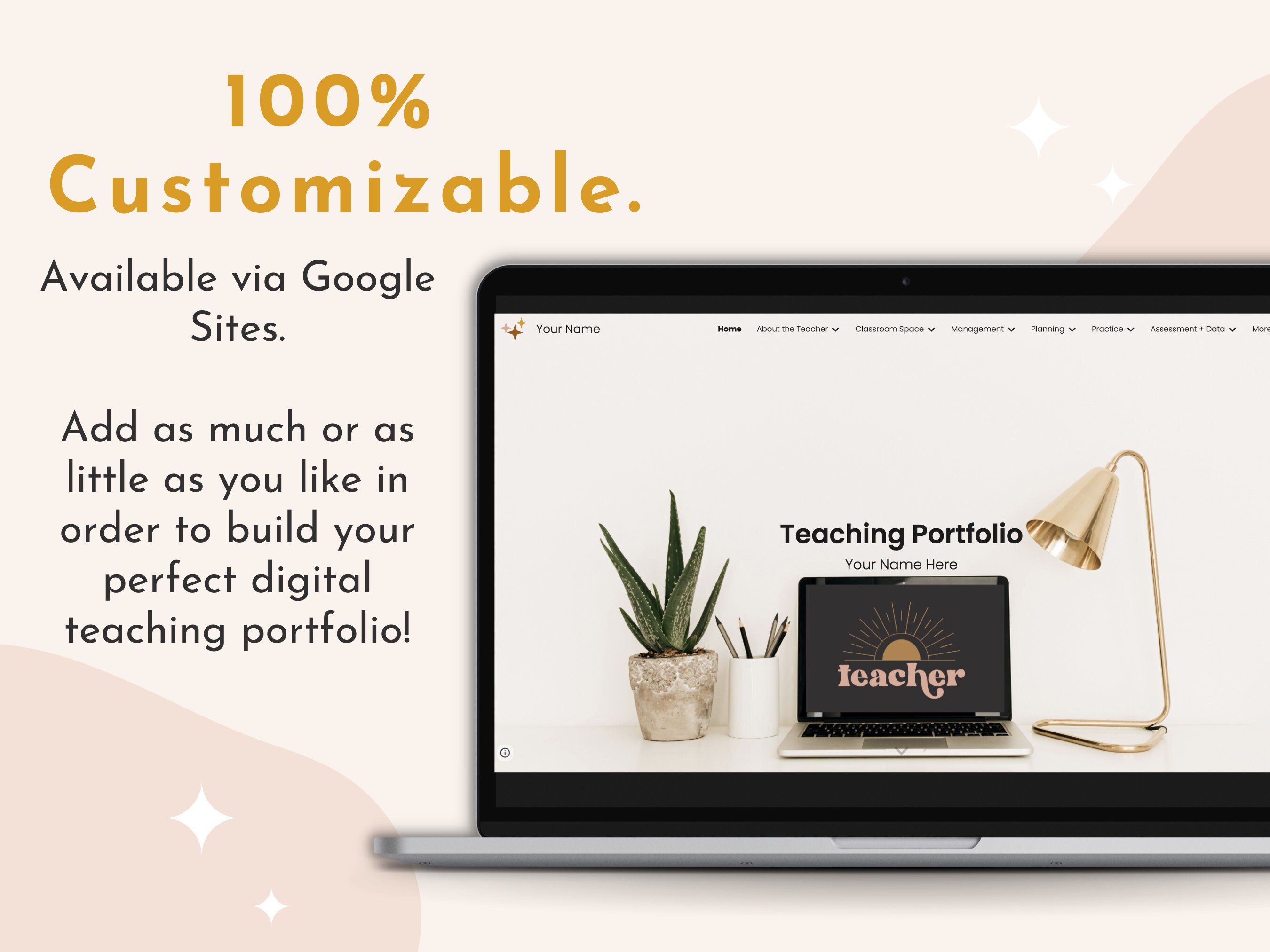 Boho | Digital Teaching Portfolio Bundle - Teacher Portfolio Google ...