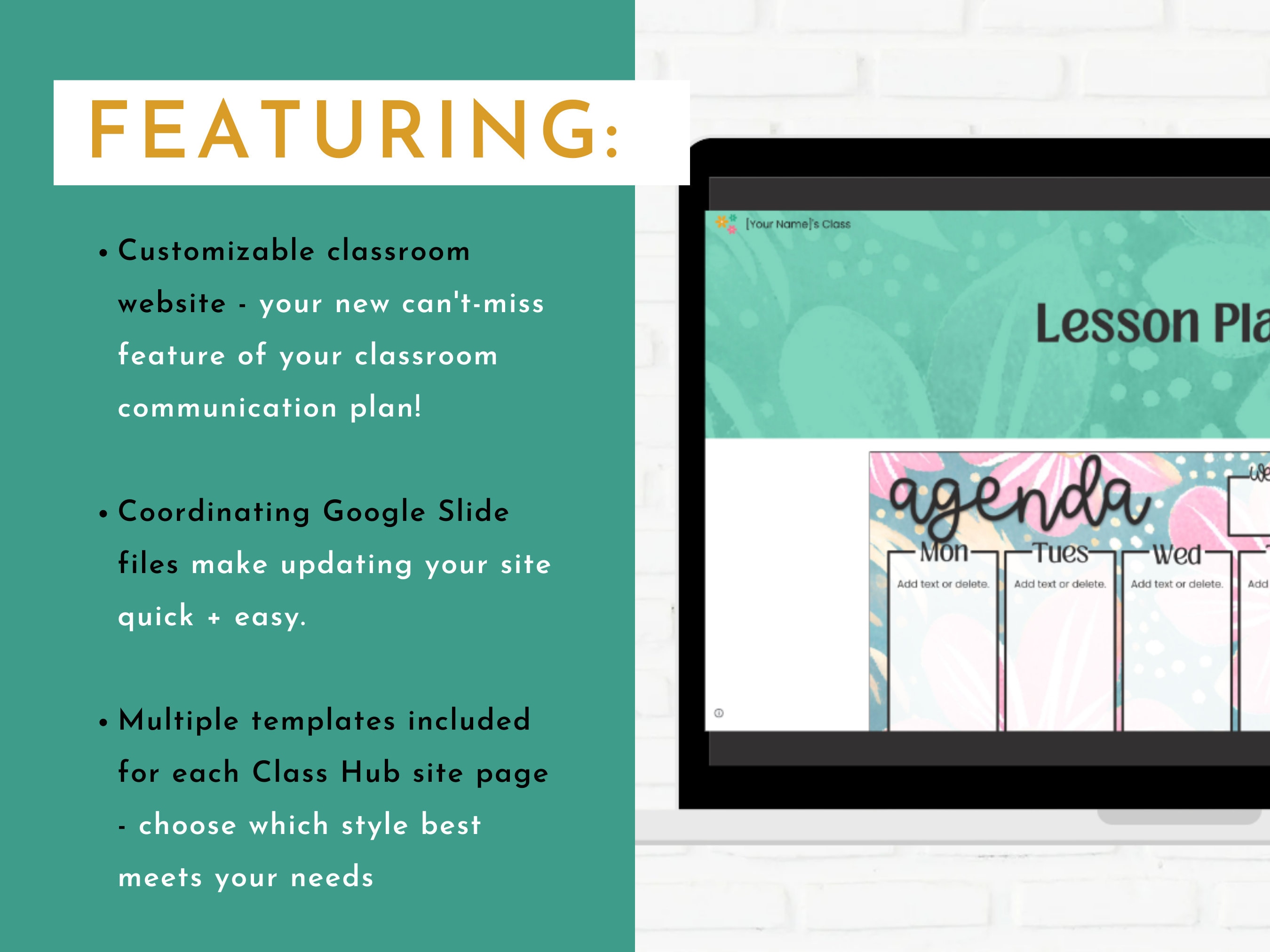 12 MONTH Site Bundle - Class Hub Website | Classroom Google Site ...