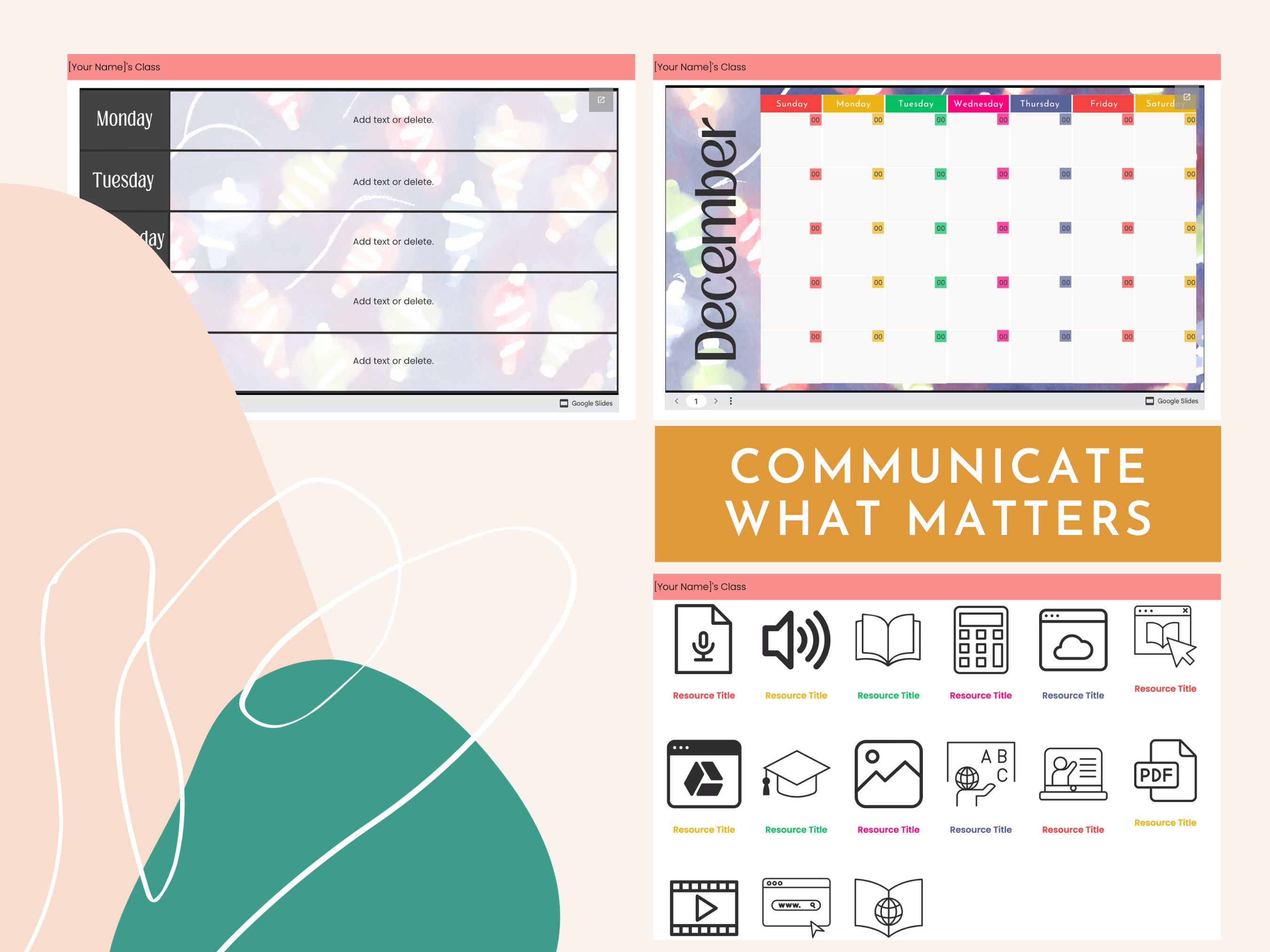 12 MONTH Site Bundle - Class Hub Website | Classroom Google Site ...