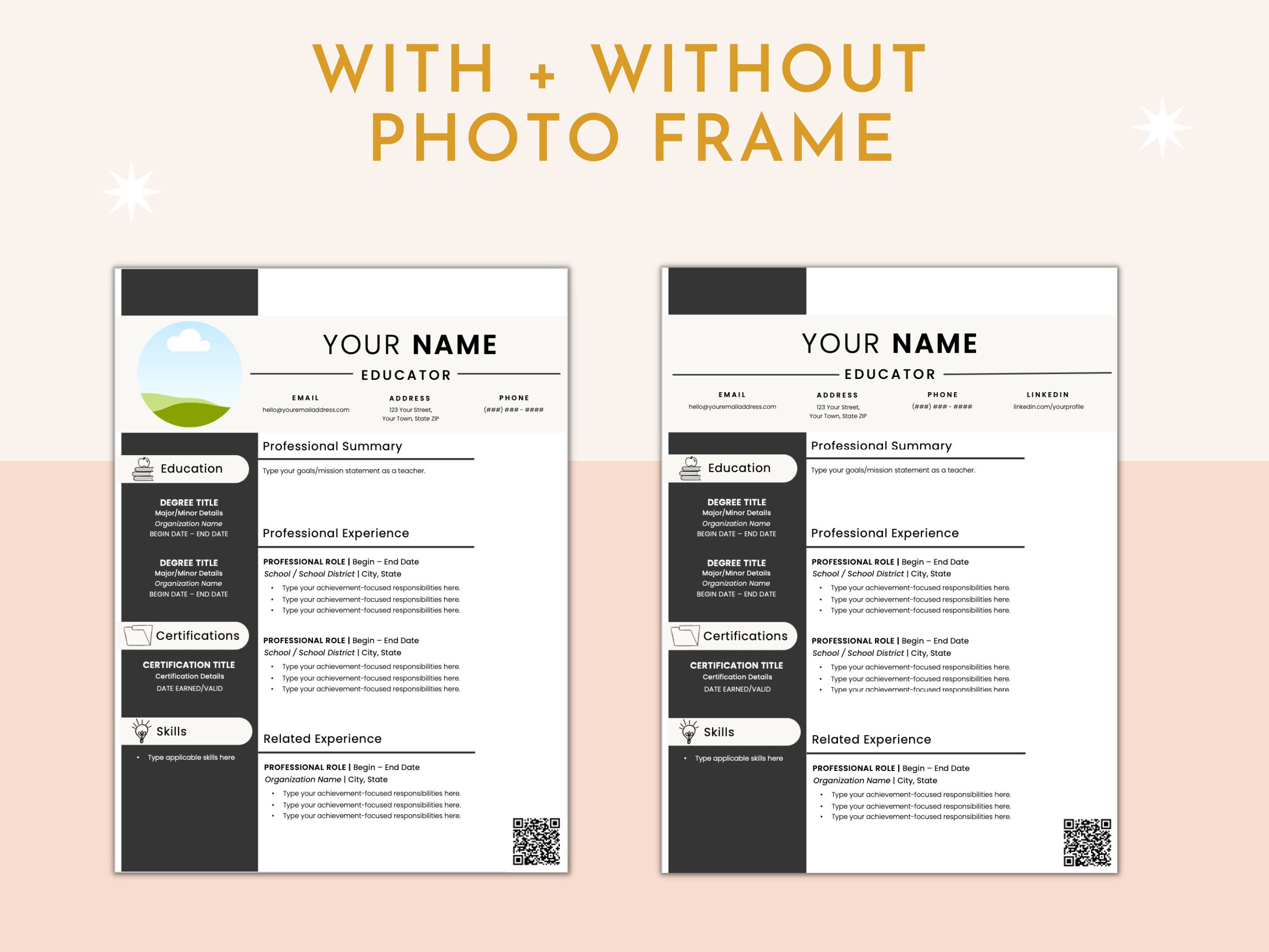Boho Teaching Resume Template Powerpoint Google Slides - Etsy