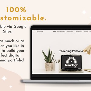 Neutral | DELUXE Digital Teaching Portfolio - Teacher Portfolio Google ...