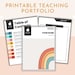 Retro | Print Digital Teaching Portfolio | Powerpoint + Google Slides ...
