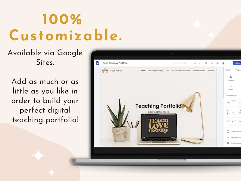 Retro Digital Teaching Portfolio Bundle - Etsy