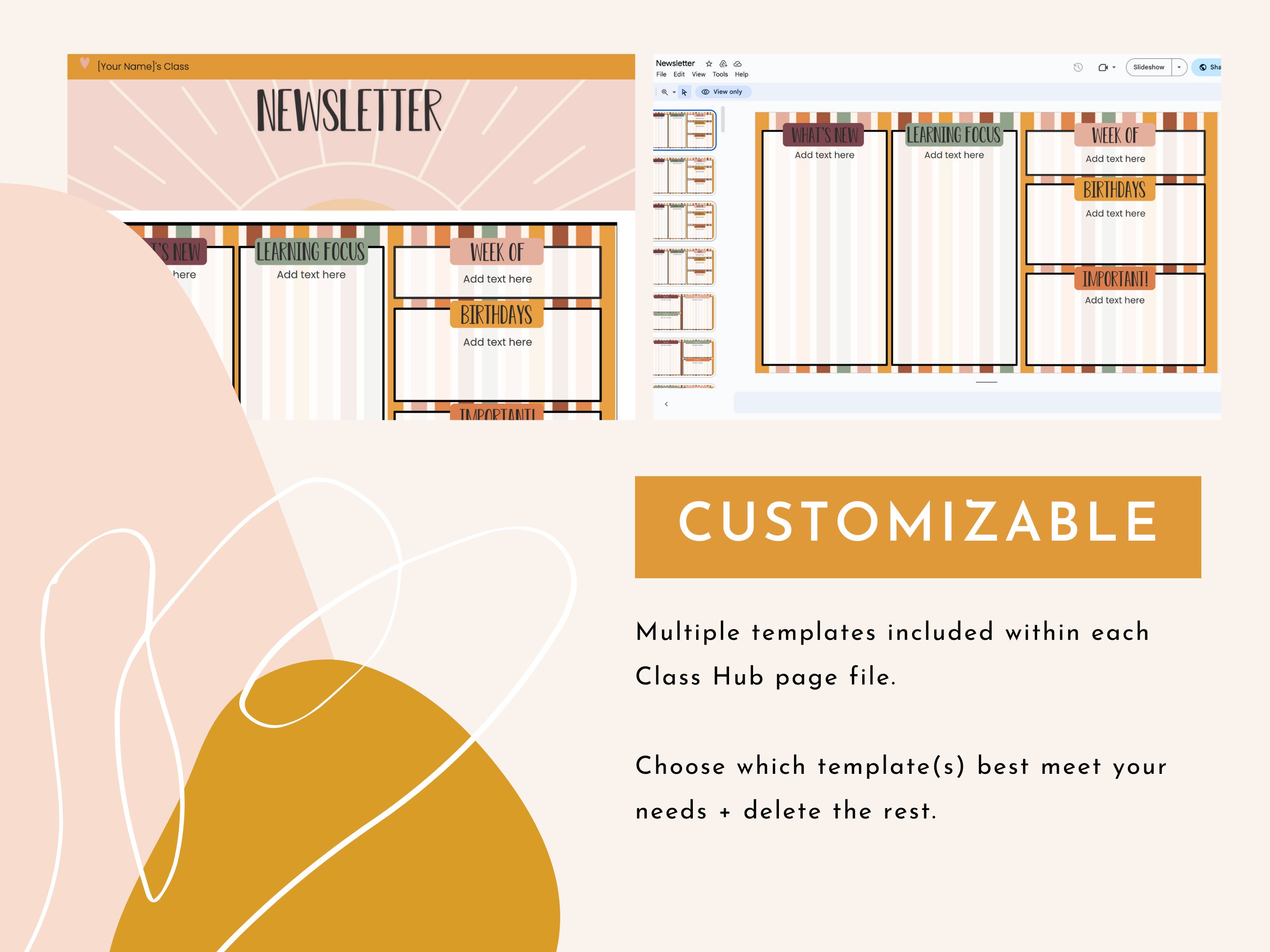 Boho Class Hub Website | Classroom Google Site, Digital Classroom ...