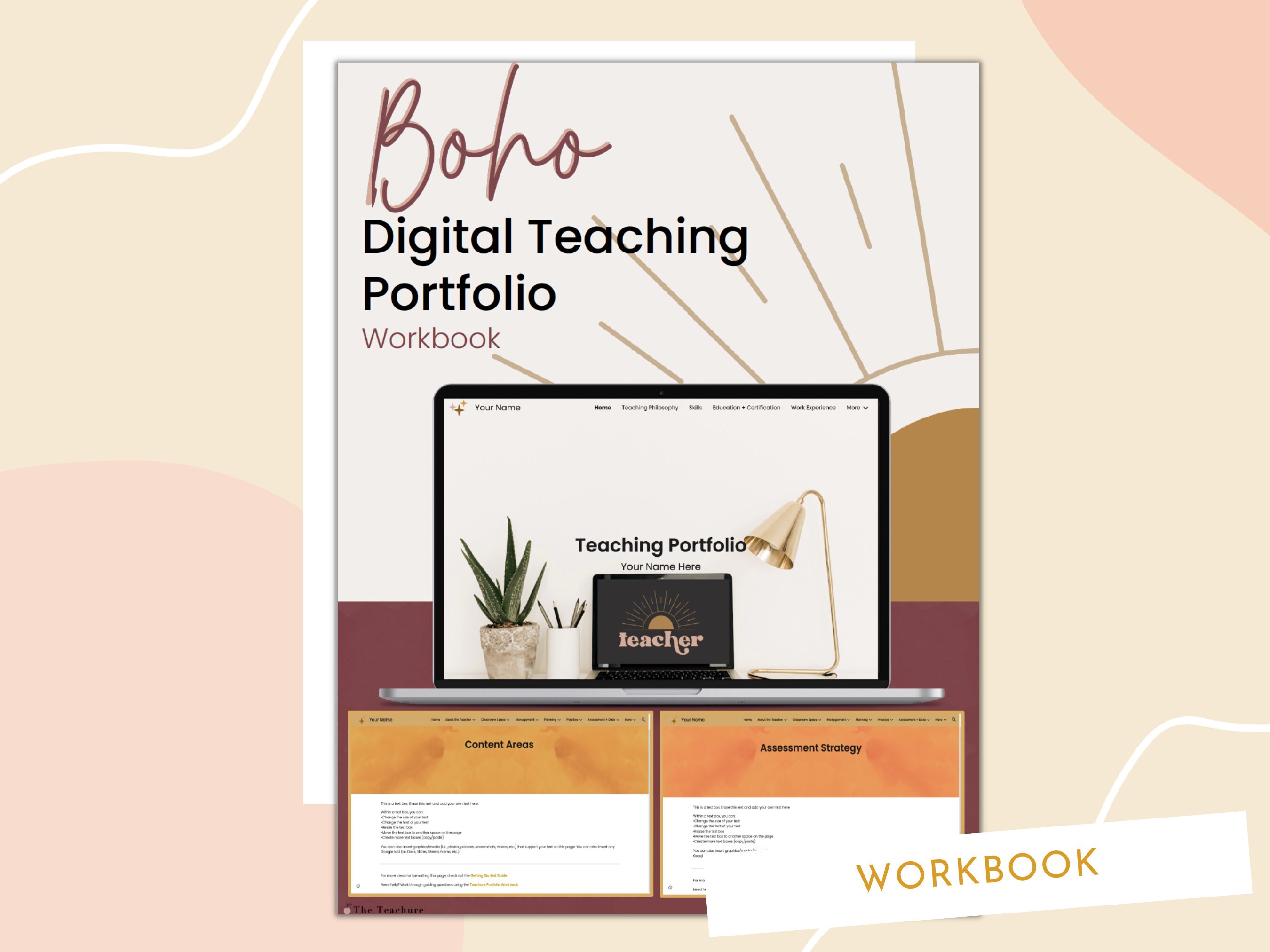 Boho | Digital Teaching Portfolio Bundle - Teacher Portfolio Google ...