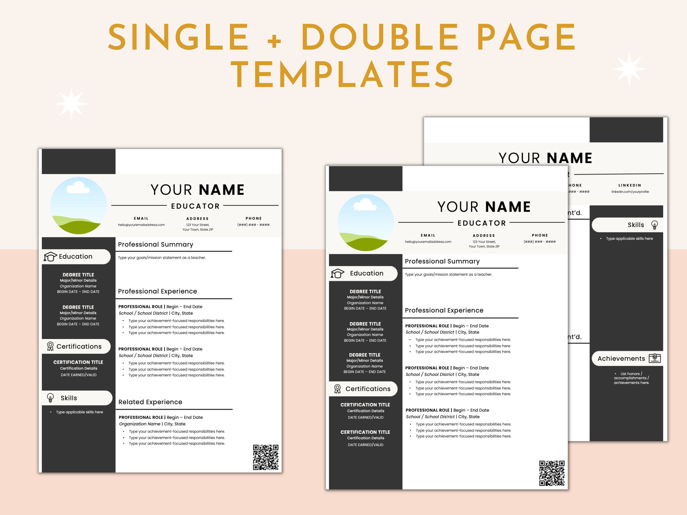 Retro | Teaching Resume Template | Powerpoint + Google Slides - Etsy