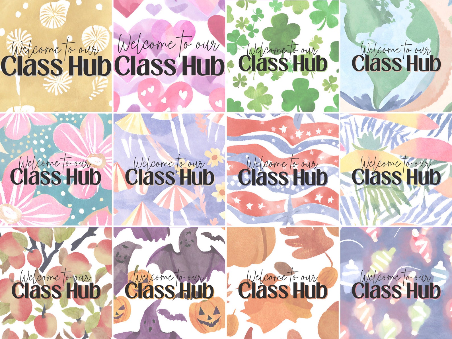 12 MONTH Site Bundle - Class Hub Website | Classroom Google Site ...