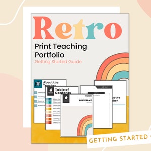 Retro Teaching Portfolio Template | Printable, Editable (powerpoint ...