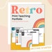 Retro | Print Digital Teaching Portfolio | Powerpoint + Google Slides ...