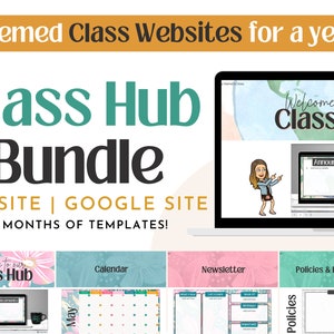 12 MONTH Site Bundle - Class Hub Website | Classroom Google Site ...
