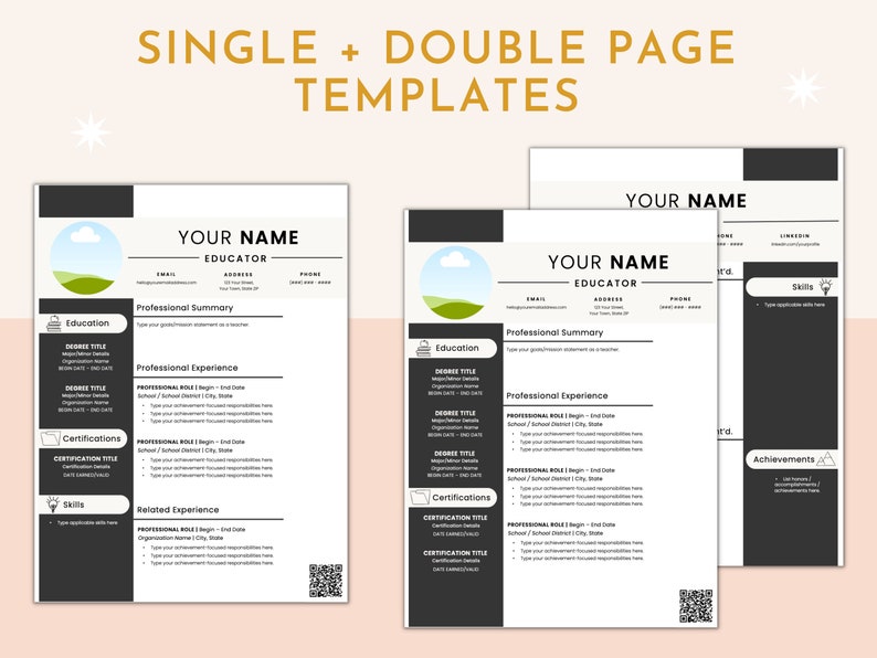 Boho | Teaching Resume Template | Powerpoint + Google Slides - Etsy