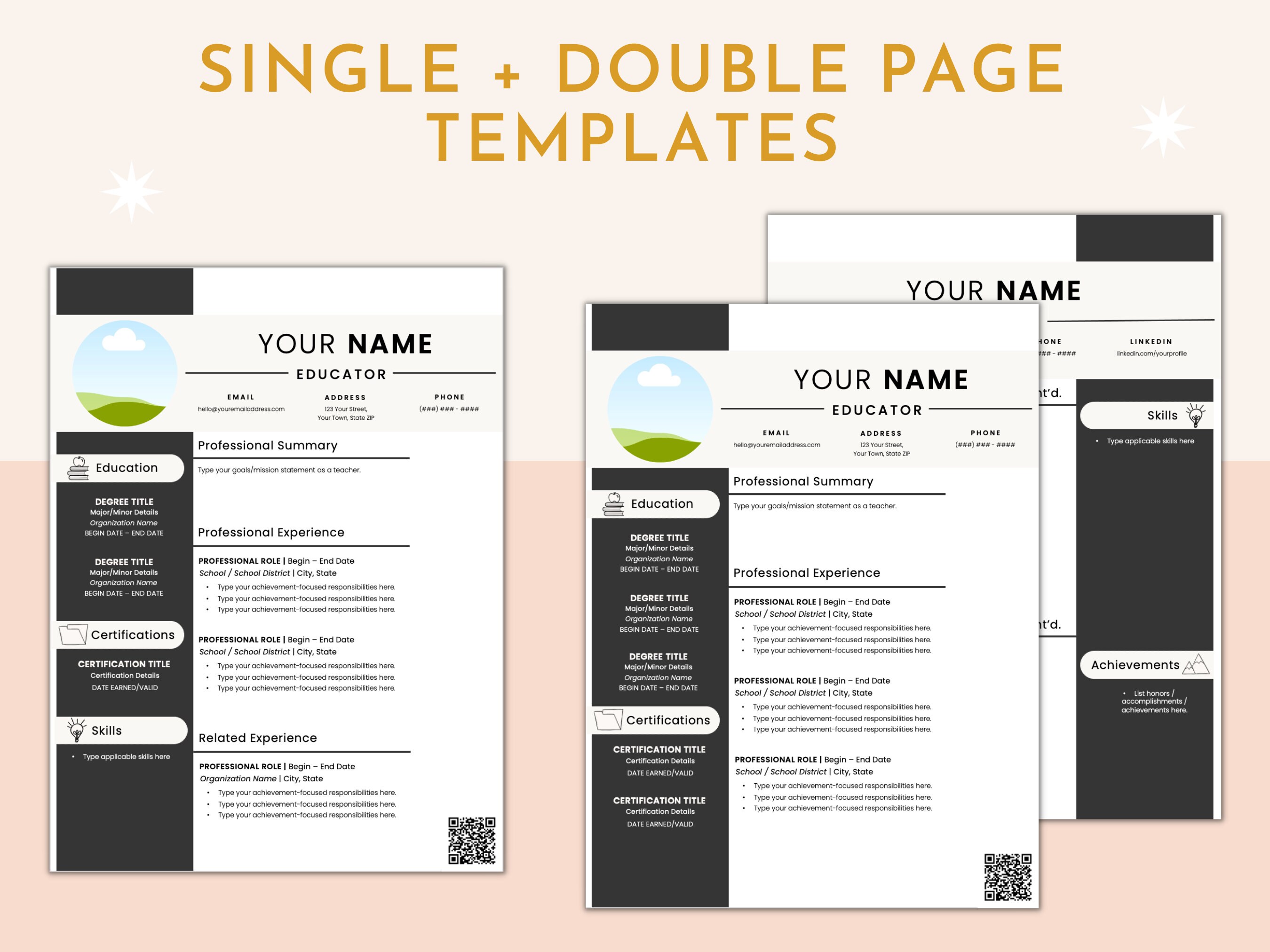 Boho Teaching Resume Template Powerpoint Google Slides - Etsy