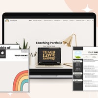 Peach Teacher Portfolio Template: Editable Powerpoint Design - Etsy