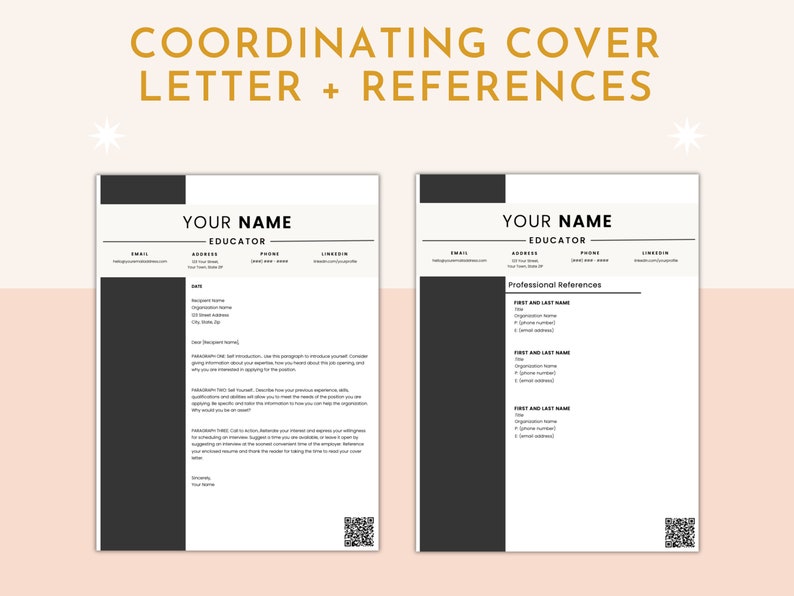 Neutral | Teaching Resume Template | Powerpoint + Google Slides - Etsy