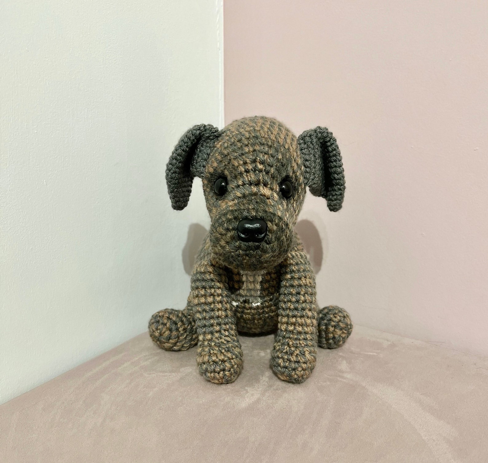 Brindle Staffie Crochet Pattern: Realistic Staffordshire Bull Terrier ...