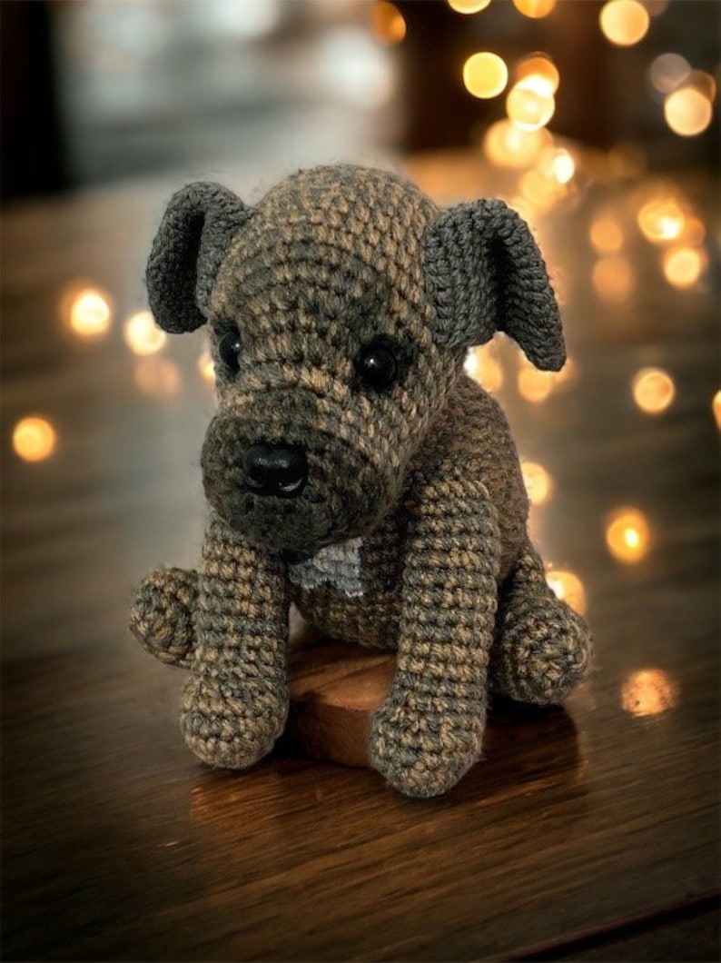 Brindle Staffie Crochet Pattern: Realistic Staffordshire Bull Terrier ...