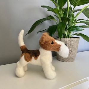 Wire Fox Terrier Crochet Pattern: Realistic Dog (PDF Tutorial) - Etsy