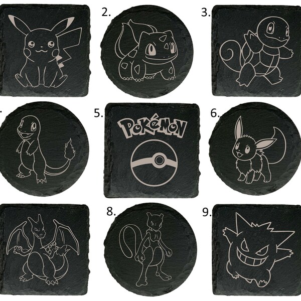 Pikachu Coasters - Etsy