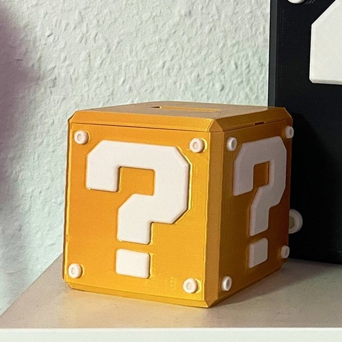 Super Mario Bros Coin Bank Storage Box Question Block Video - Etsy