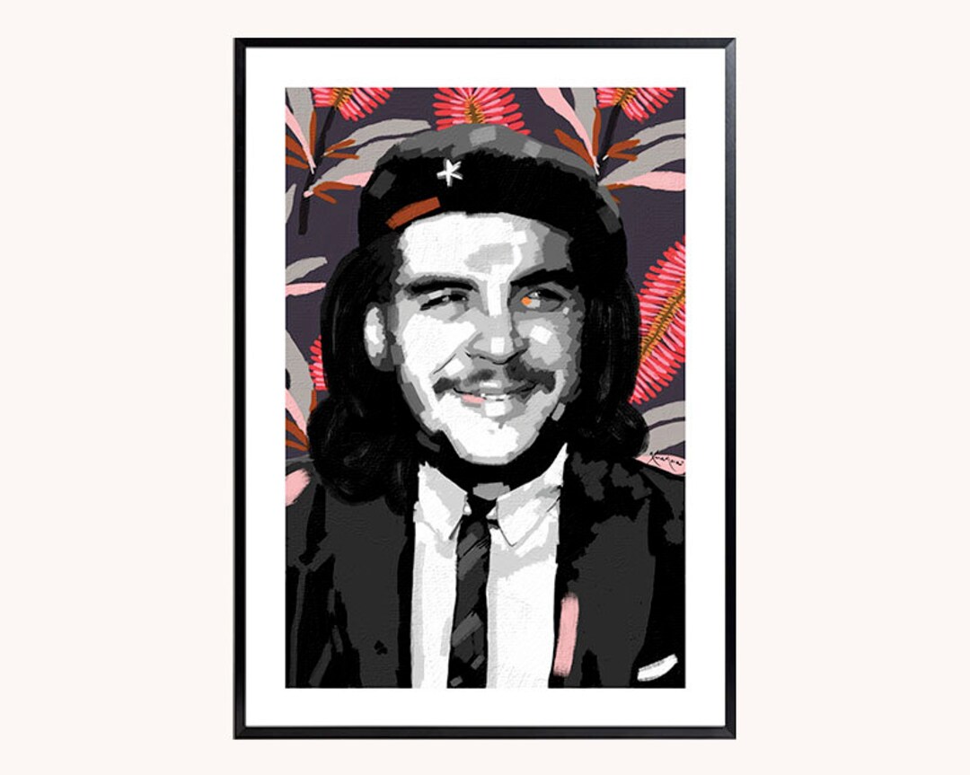 Che Guevara Illustration Poster, Wall Art Printing Poster, Home Decor ...