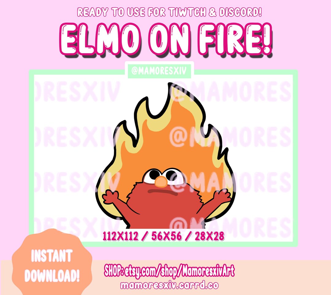 Emoticono De Twitch De Elmo Meme / Discord Y Youtube Emote / Meme Emote ...