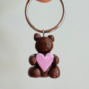 Cute Bear Keychain | Polymer Clay | Handmade - Etsy