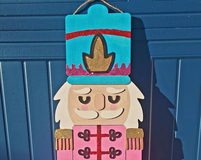 46 Inch Wall Nutcracker Hand Painted With Glitter Details - Etsy