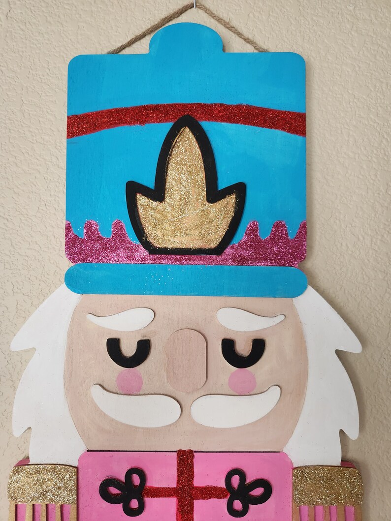 46 Inch Wall Nutcracker Hand Painted With Glitter - Etsy