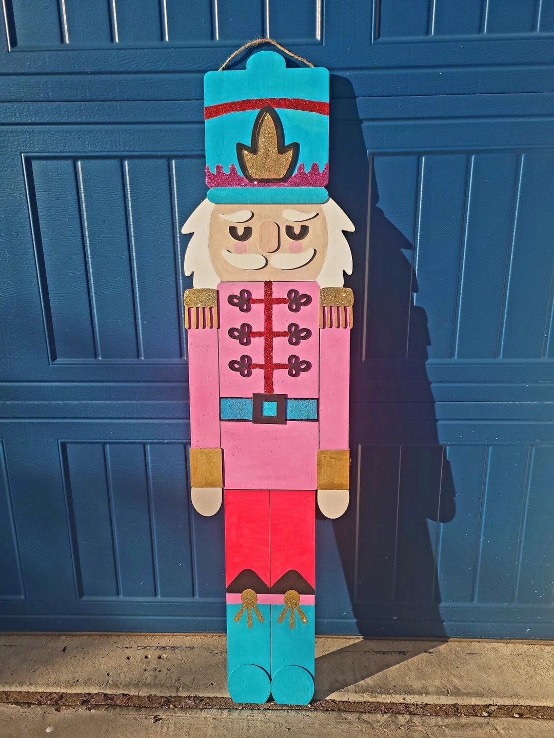 46 Inch Wall Nutcracker Hand Painted With Glitter - Etsy