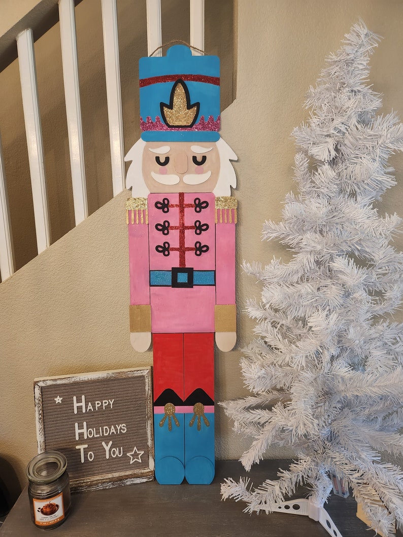 46 Inch Wall Nutcracker Hand Painted With Glitter - Etsy