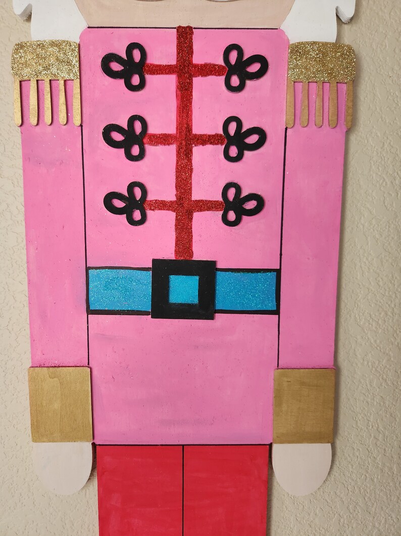46 Inch Wall Nutcracker Hand Painted With Glitter - Etsy