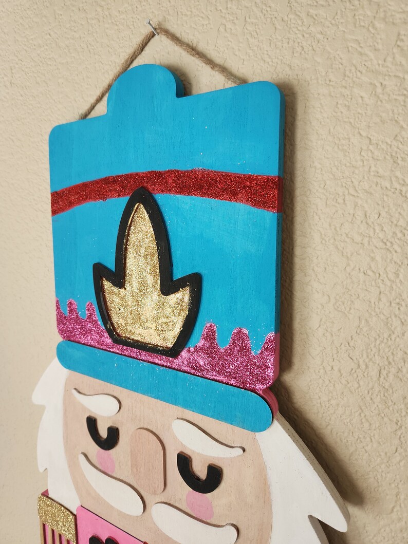 46 Inch Wall Nutcracker Hand Painted With Glitter - Etsy