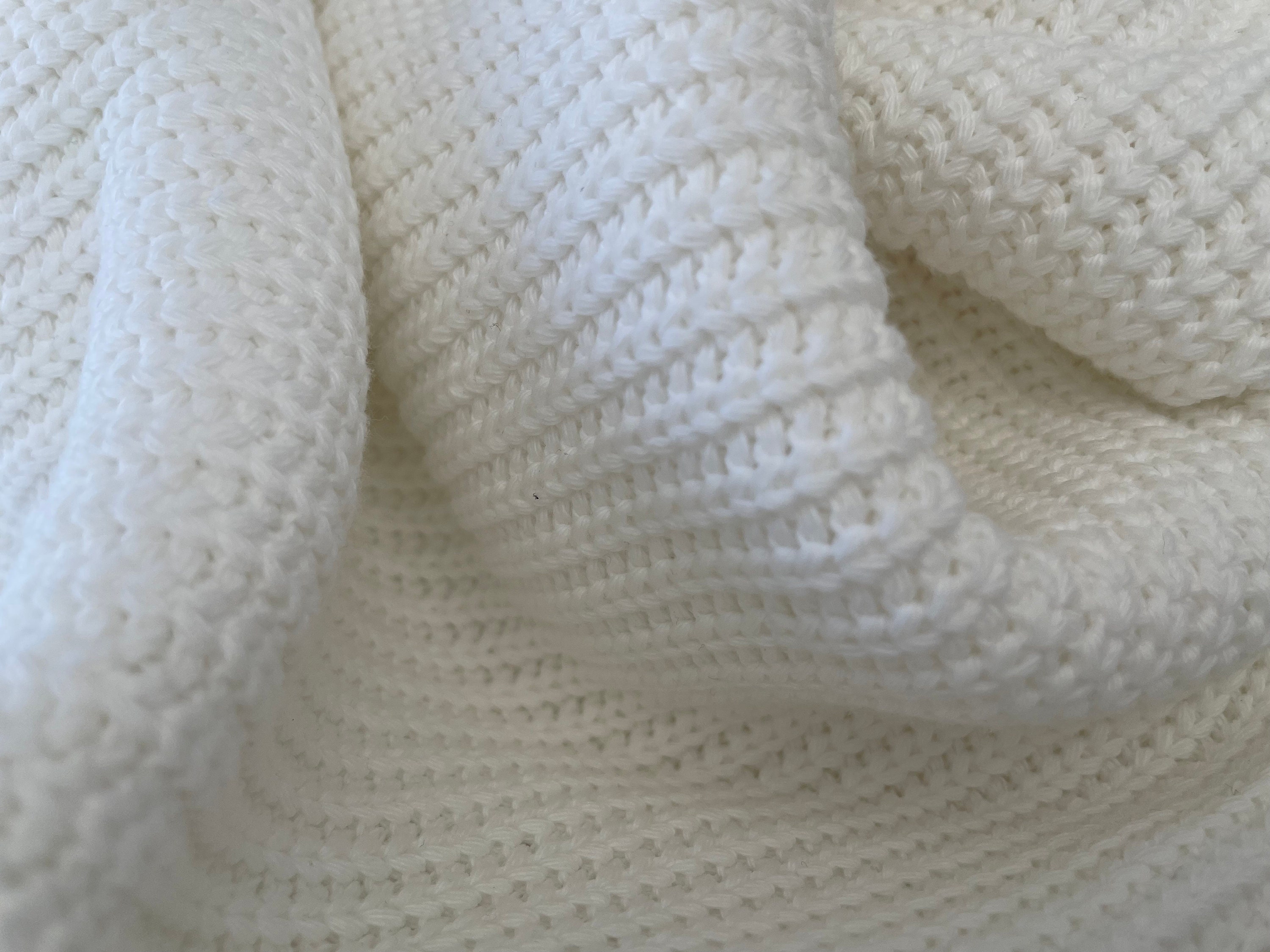 Chunky Cotton Knit Fabric Ivory White - Etsy