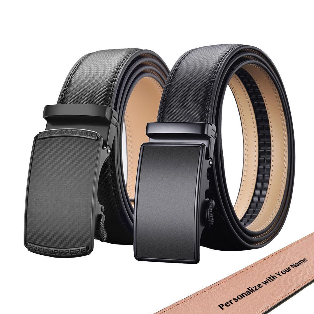 Men's Personalized Click Ratchet Belt With Adjustable Sliding Buckle ...