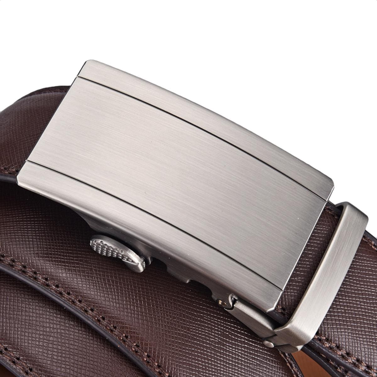 Men’s Adjustable Leather Ratchet Belt – Sliding Buckle With Custom Fit ...
