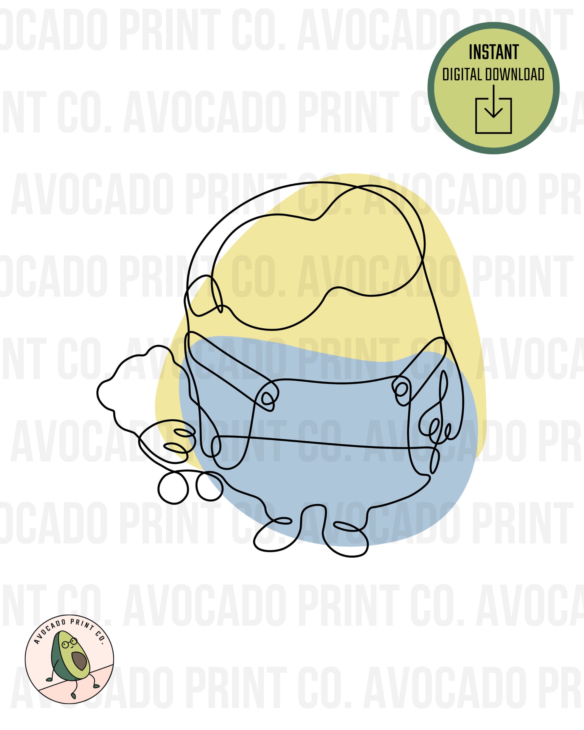 Minions - Bob | One Line Cartoon Printable Art | Digital Download - Etsy