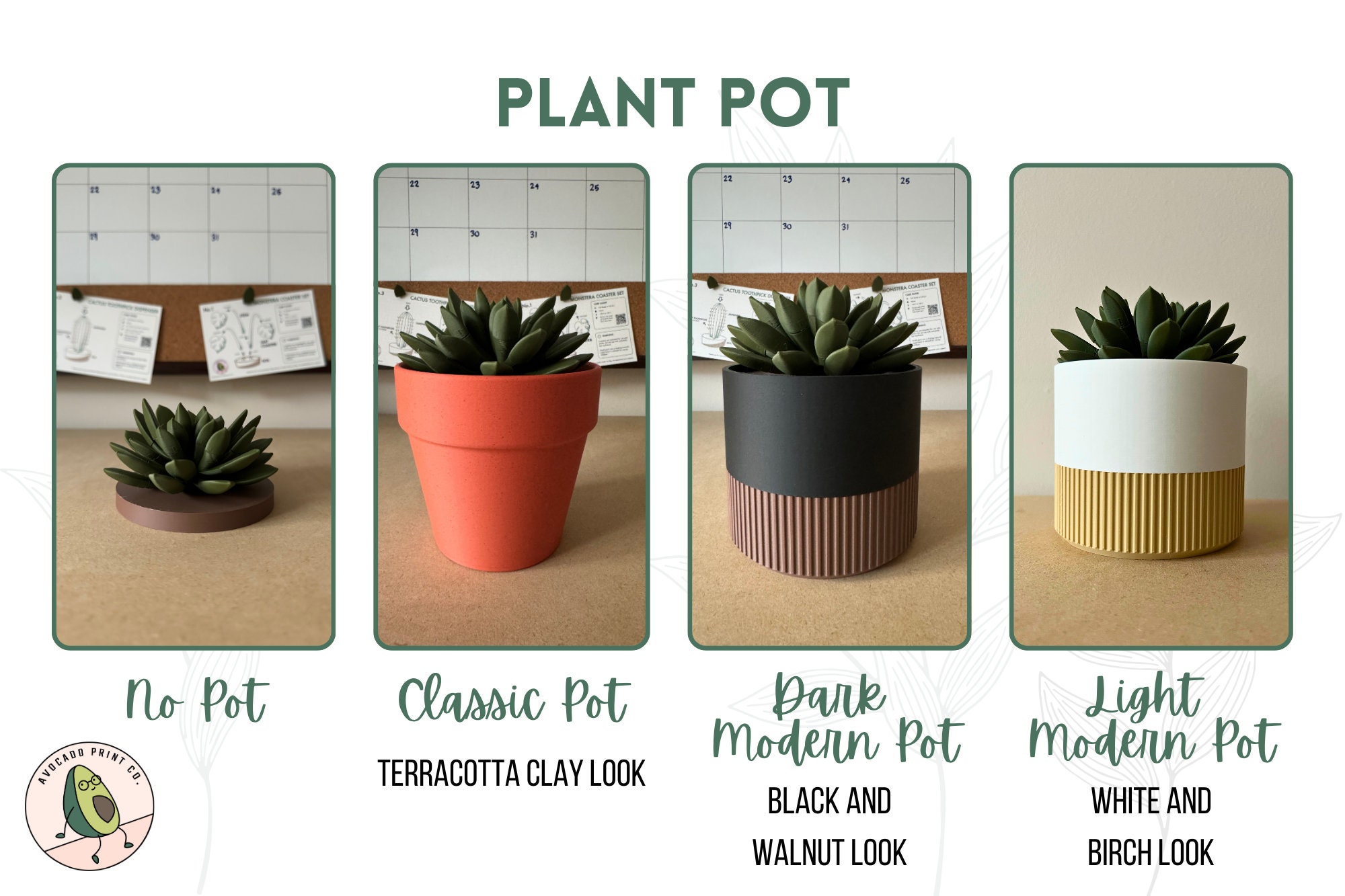 Succulent Push Pins 3D Printed House Plant Minimalist Home Decor - Etsy
