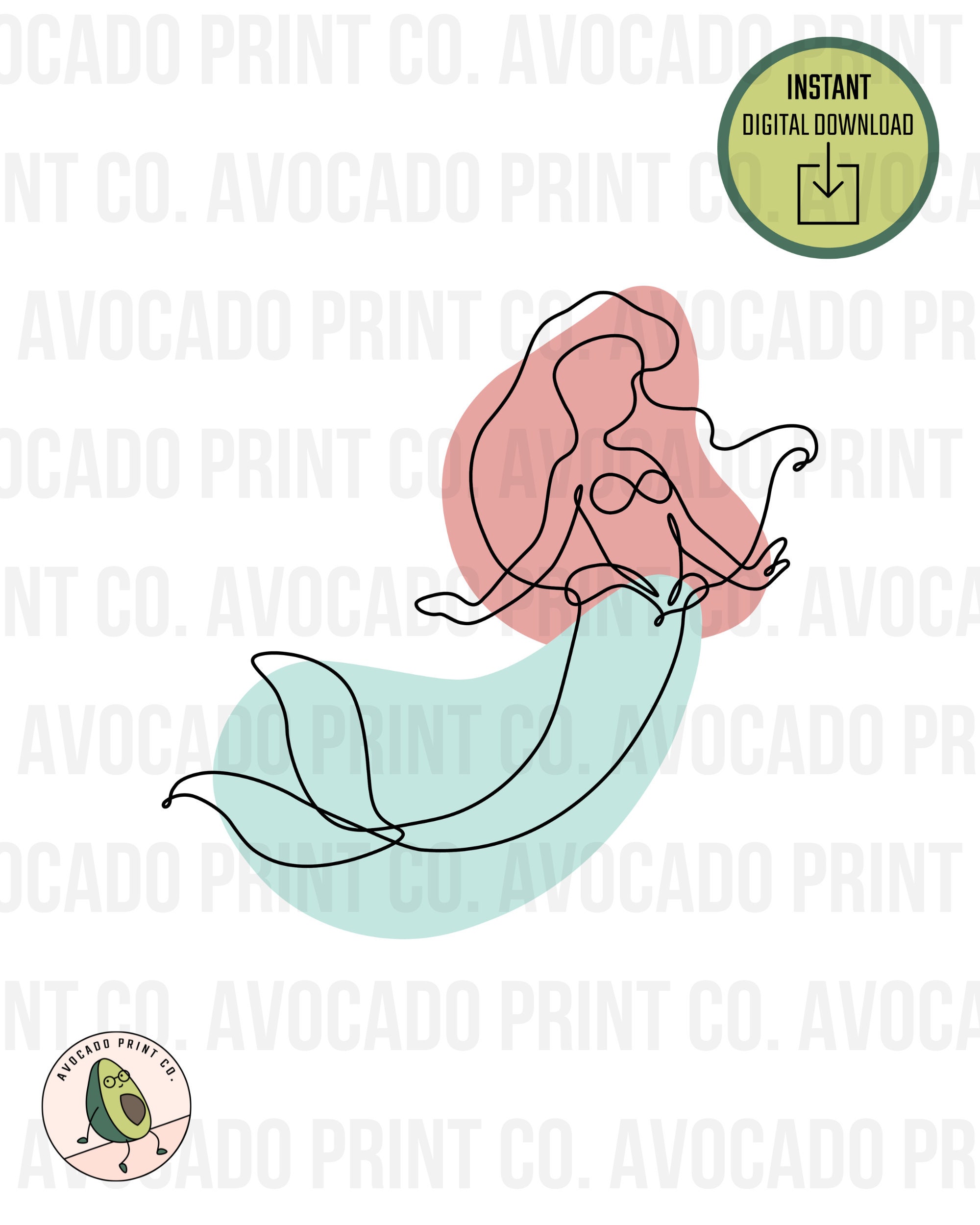Princess Package | One Line Boho Printable Art | Digital Download - Etsy
