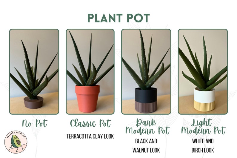 Aloe Vera Pen Set 3D Printed House Plant | Minimalist Home Decor - Etsy