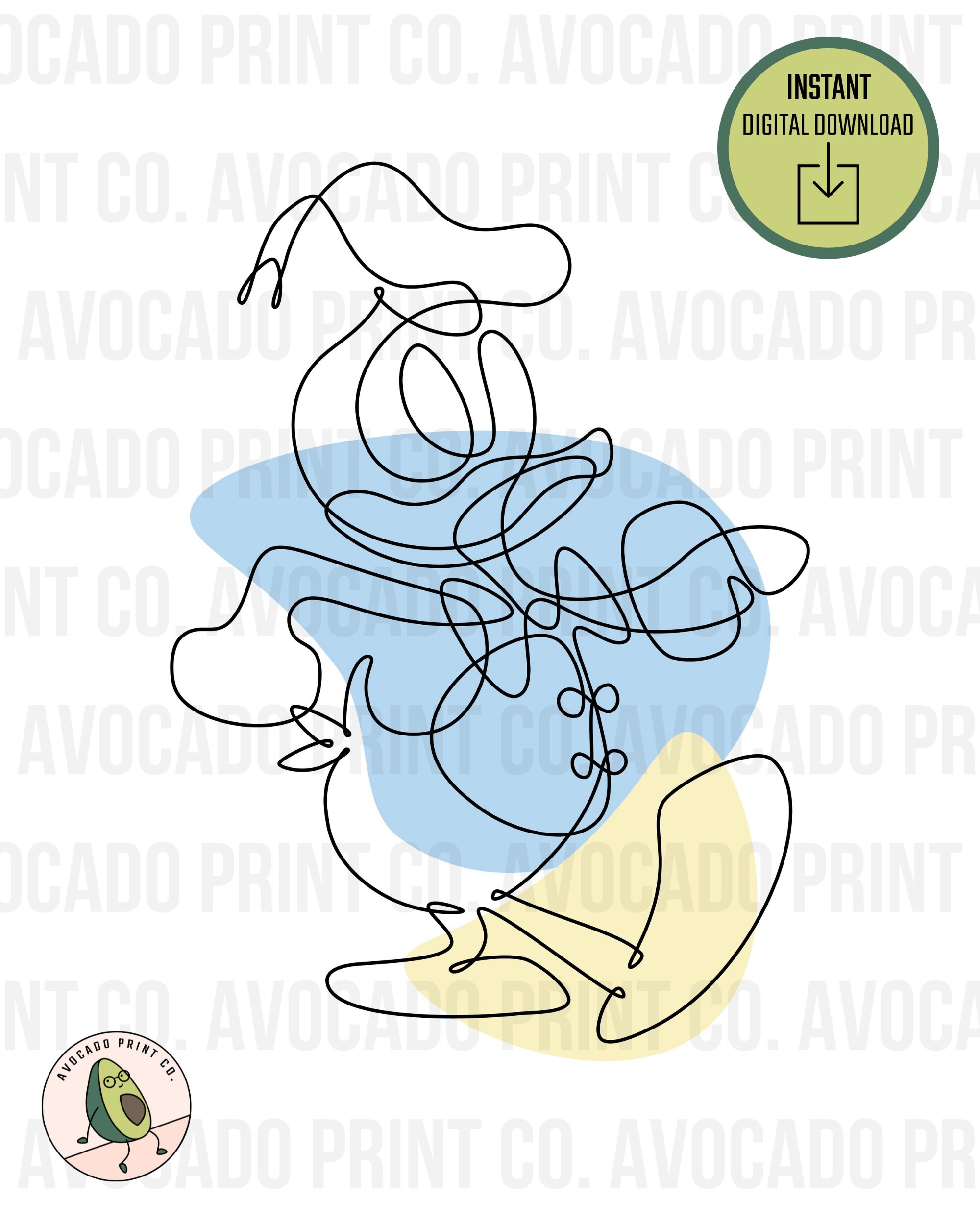 Donald Duck - Mickey and Friends | One Line Minimalist Printable Poster ...