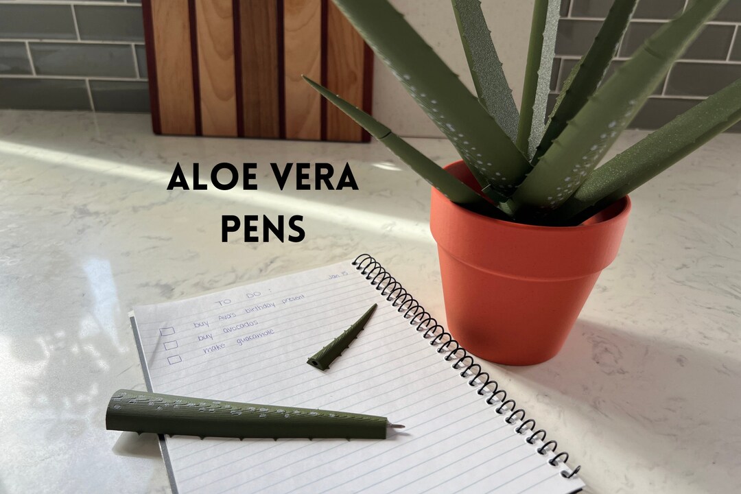 Aloe Vera Pen Set 3D Printed House Plant | Minimalist Home Decor - Etsy