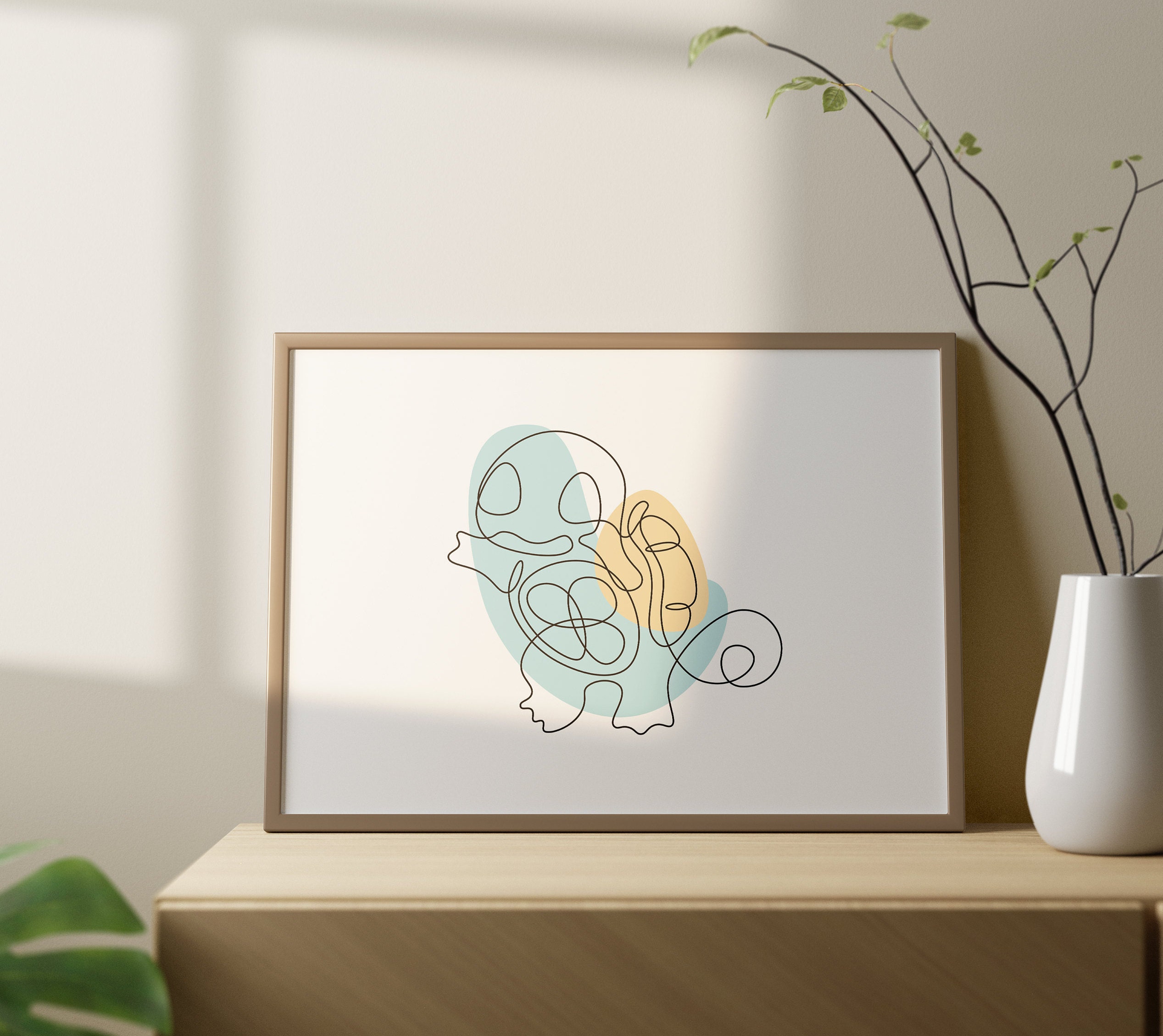 Squirtle - Pokemon | One Line Minimalist Printable Poster | Digital ...