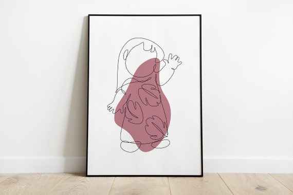 Lilo & Stitch Lilo One Line Minimal Printable Art - Etsy