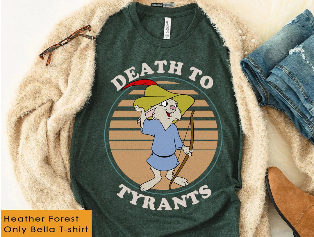 Retro 70s Skippy Rabbit Death to Tyrants Shirt, Robin Hood Disney T ...