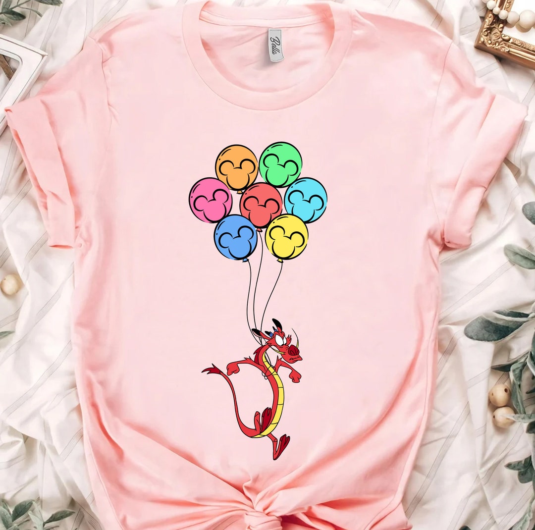 Disney Mulan Mushu Dragon With Mickey Balloon Shirt, Mushu Mickey Ears ...