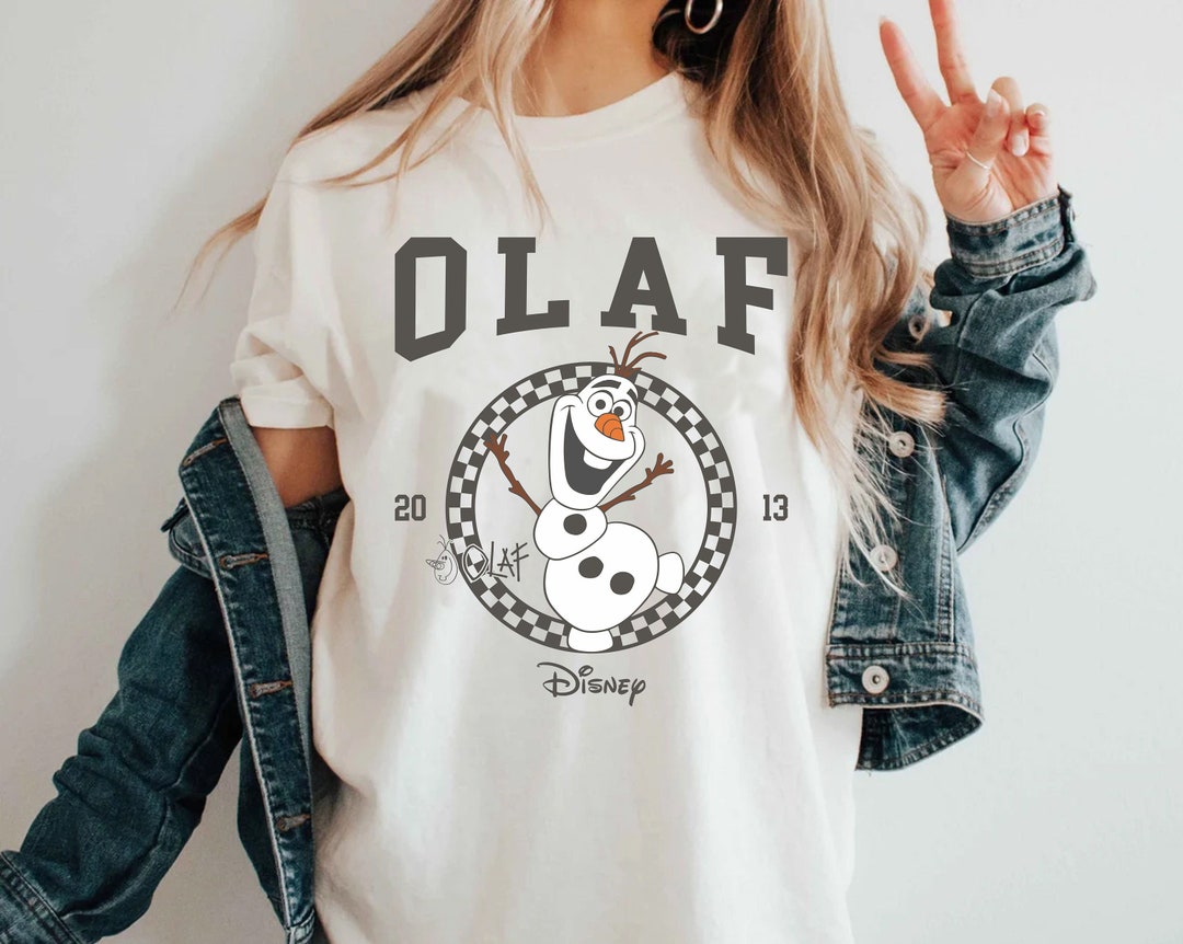 Retro Disney Frozen Olaf Est 2013 Classic Checkered Portrait T-shirt ...