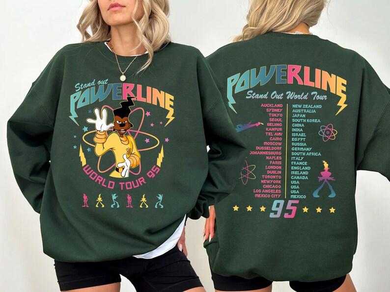 Retro Disney Powerline Stand Out World Tour 95 Shirt, Disney Vintage A ...